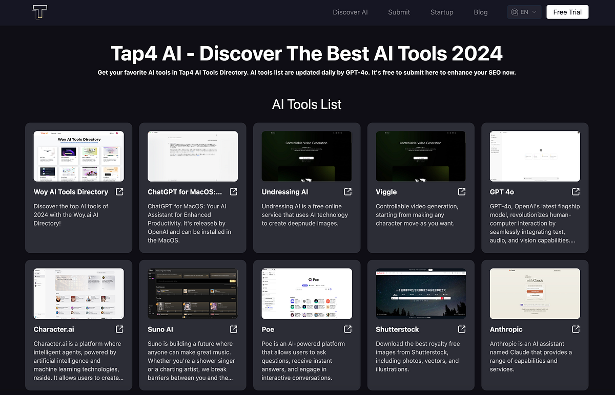 Open source the AI Tool Directory Project | by Tap4.AI | May, 2024 | Medium