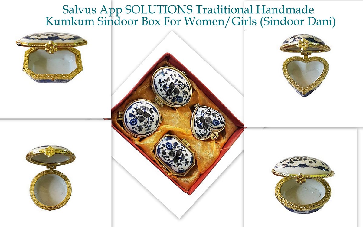 Salvus App SOLUTIONS Traditional Handmade Kumkum Sindoor Box For Women ...