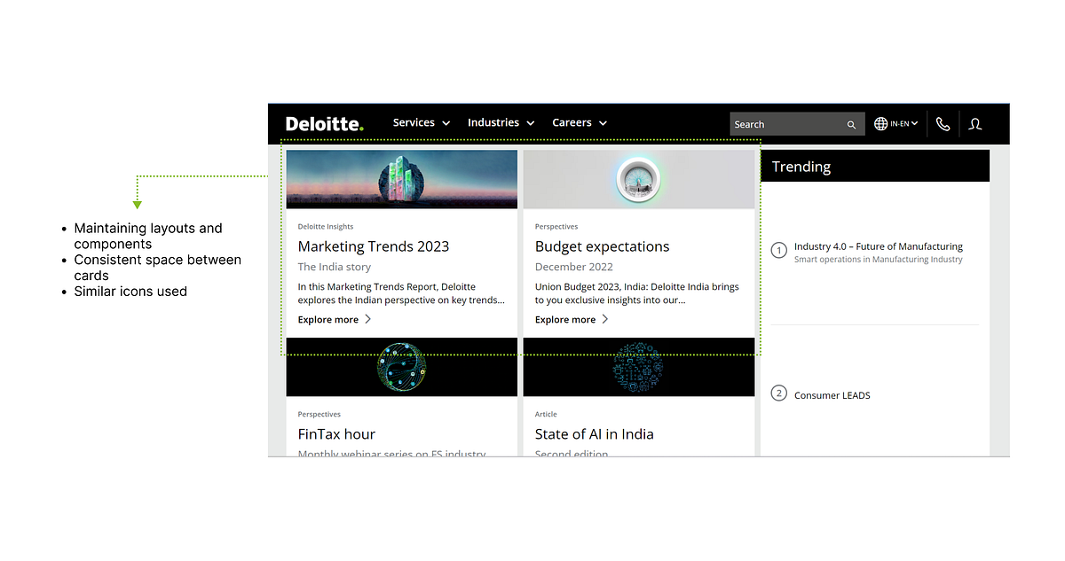 Analysis of Deloitte’s home page using usability heuristics | by ...
