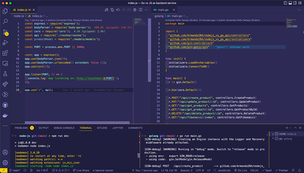 Comparing Node Js vs Golang for Backend Development. | by Armando Peña ...
