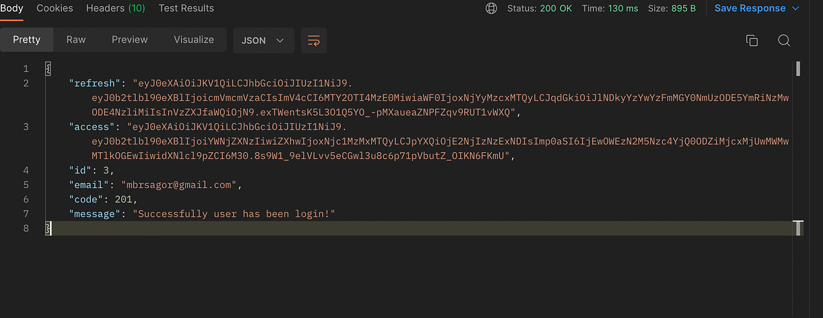 Customizing Jwt Response From Django Rest Framework By Mbr Sagor Medium