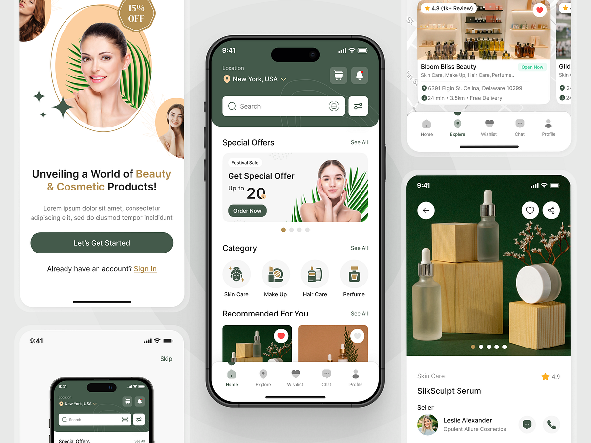 Beauty and Cosmetic Product Shop Mobile App UI Design| Figma | by ...