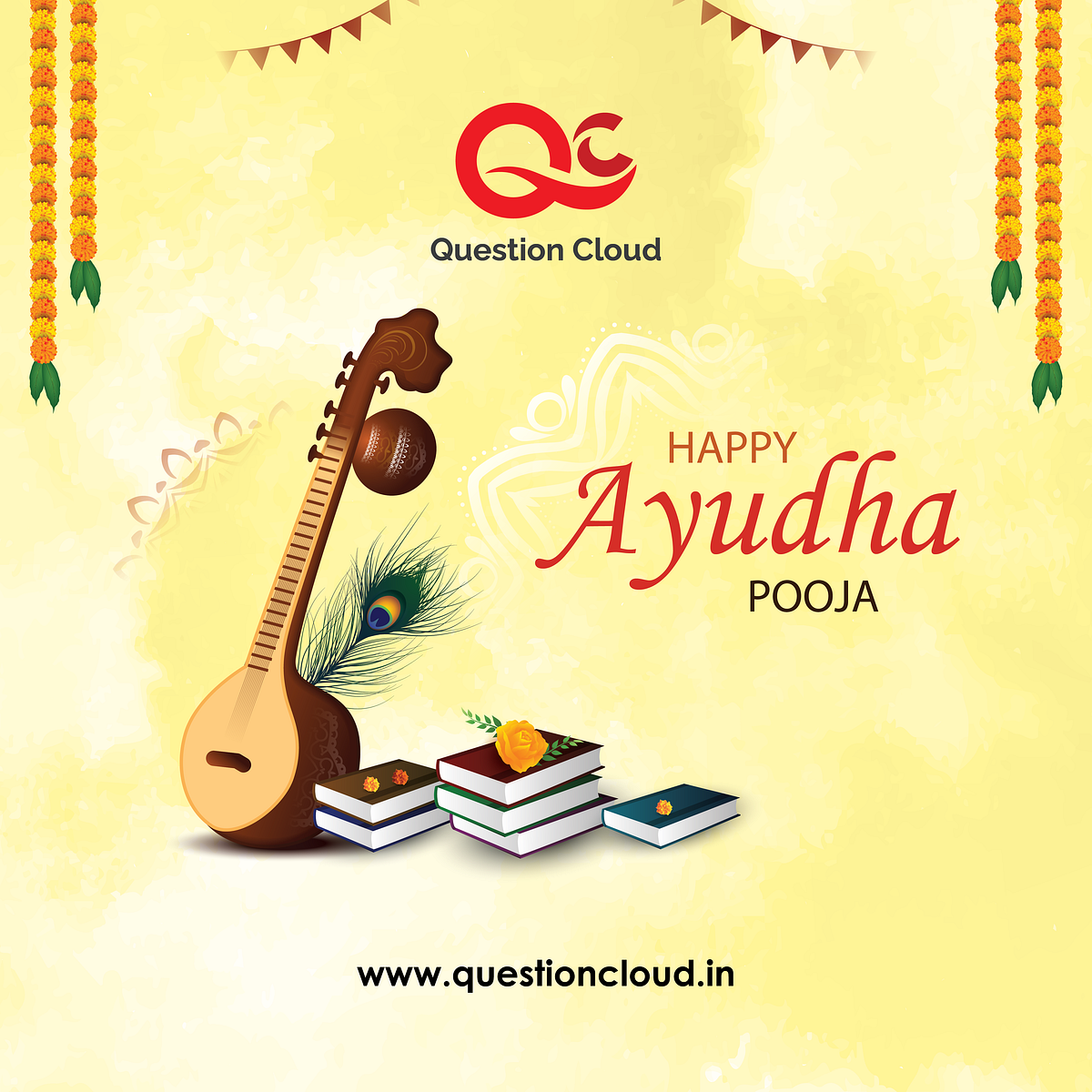 Happy Ayudha Pooja wishes from Question Cloud - question cloud - Medium