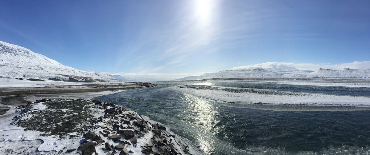 Sunny and snowing in Iceland. Yesterday I spent almost twelve hours ...