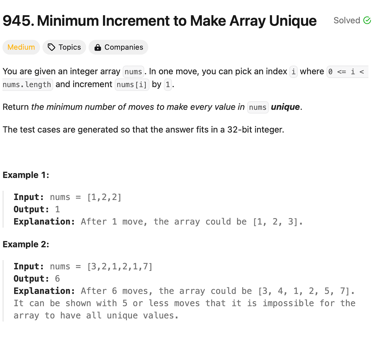 LeetCode Daily Problem 945. Min increment to make array unique: Jun 14, 2024 | by Vikas Gogia ...