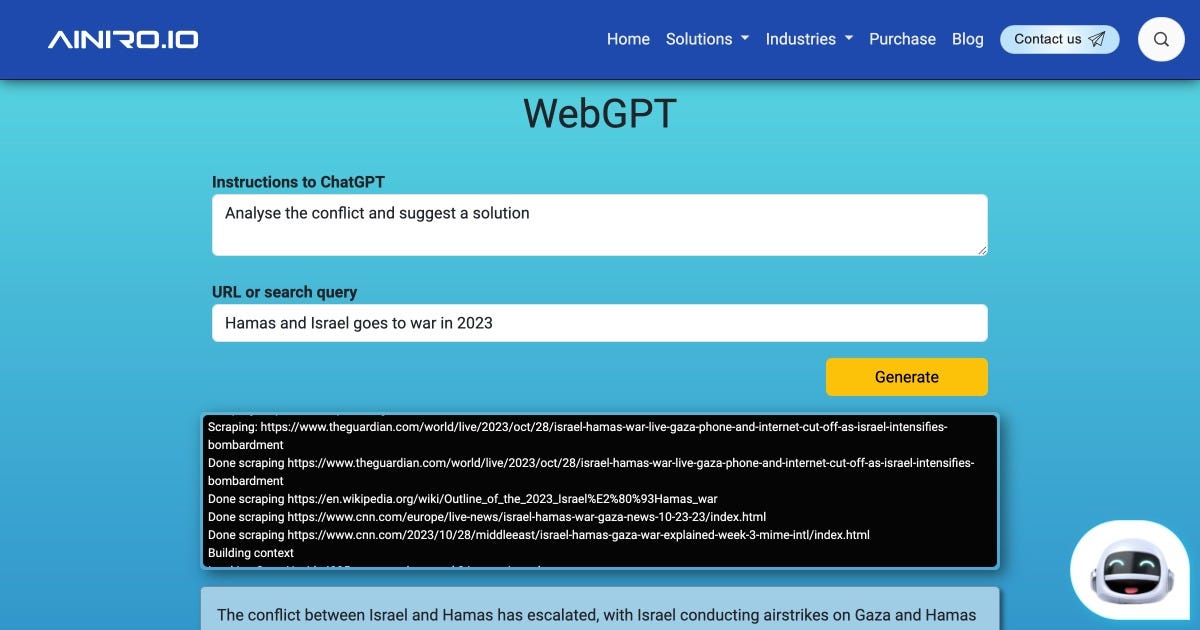 WebGPT, ChatGPT with Internet Access | by Thomas Hansen | Medium