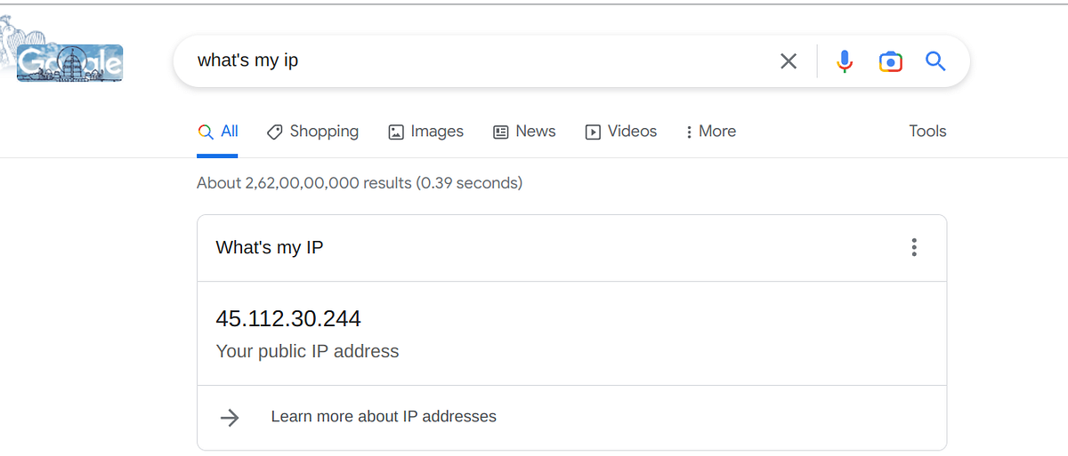 Is what’s my IP Google result showing correct IP Address? - Faisal - Medium