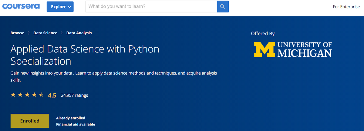 Python 線上課程心得-Applied Data Science with Python by UMN | by Jeff, Lu ...