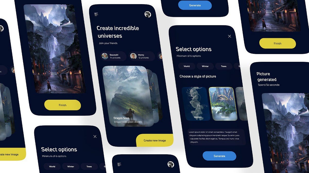 Image Generator App UI Design Using Figma From Scratch - Soudemyacademy ...