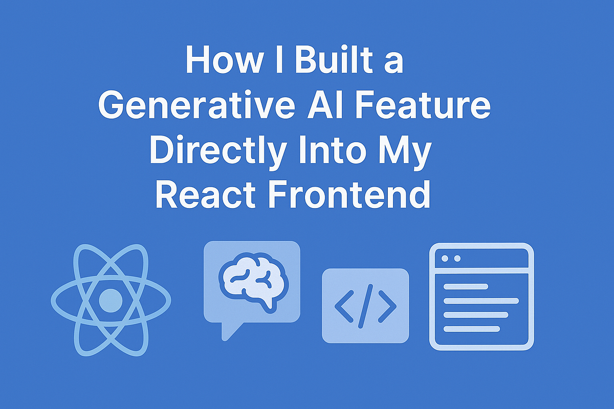 How I Built a Generative AI Feature Directly Into My React Frontend | by Hash Block | Jul, 2025 ...