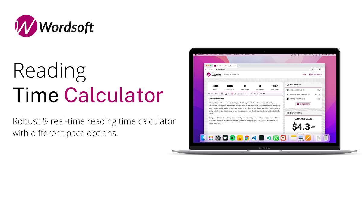 Text Analyser | Reading Time Calculator — WordSoft | by Mr.Abhishek | Medium