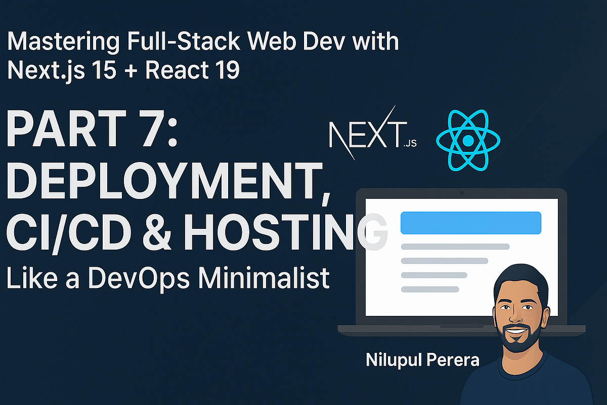 Next.js 15 — Deployment, CI/CD & Hosting Like a DevOps Minimalist | by Nilupul Perera | Sep ...