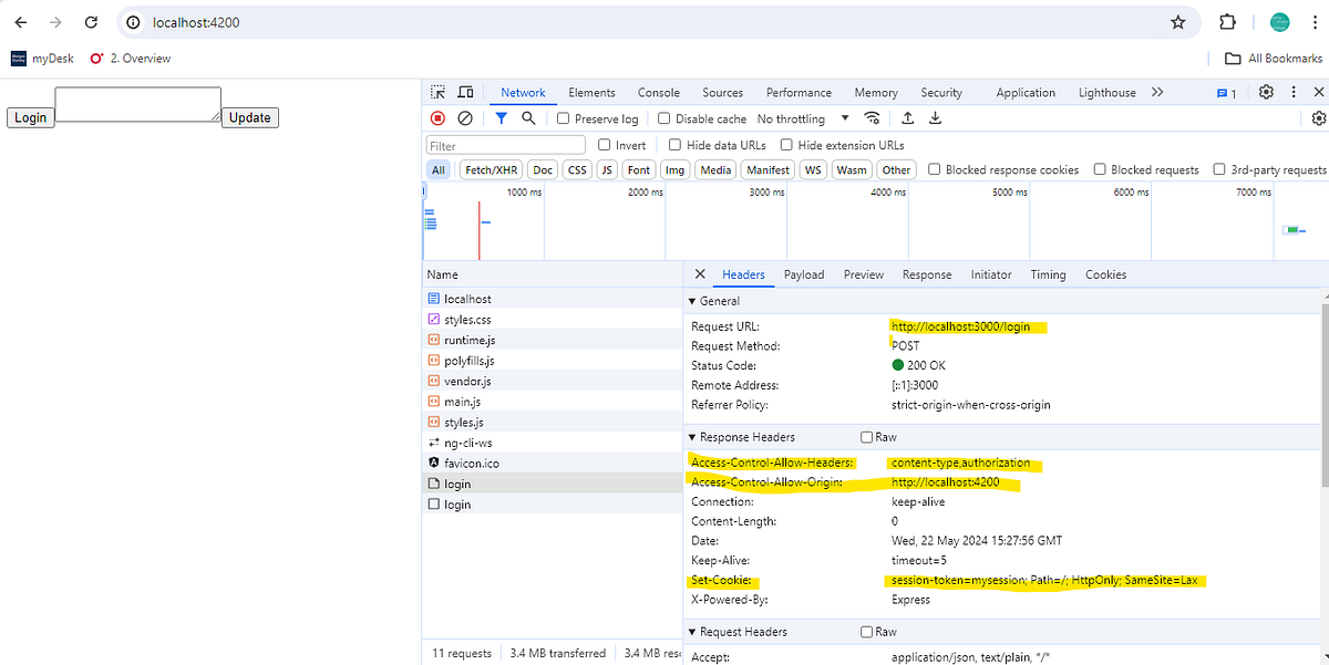 Angular: Sending and Receiving cookies to/from cross origin application servers | by Angular ...