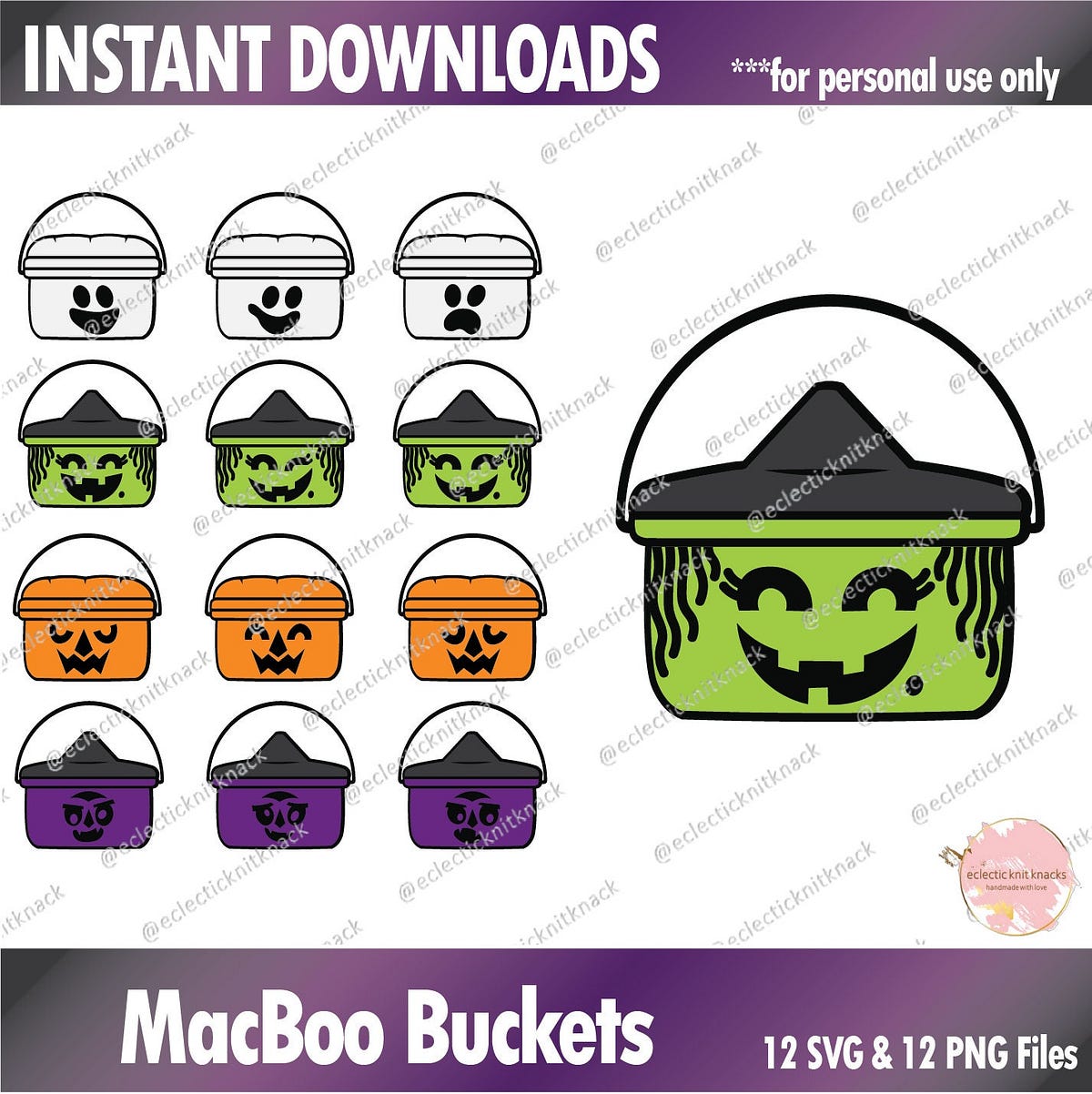 MacBoo Buckets | SVG PNG | Instant Download ***Personal use ONLY ...