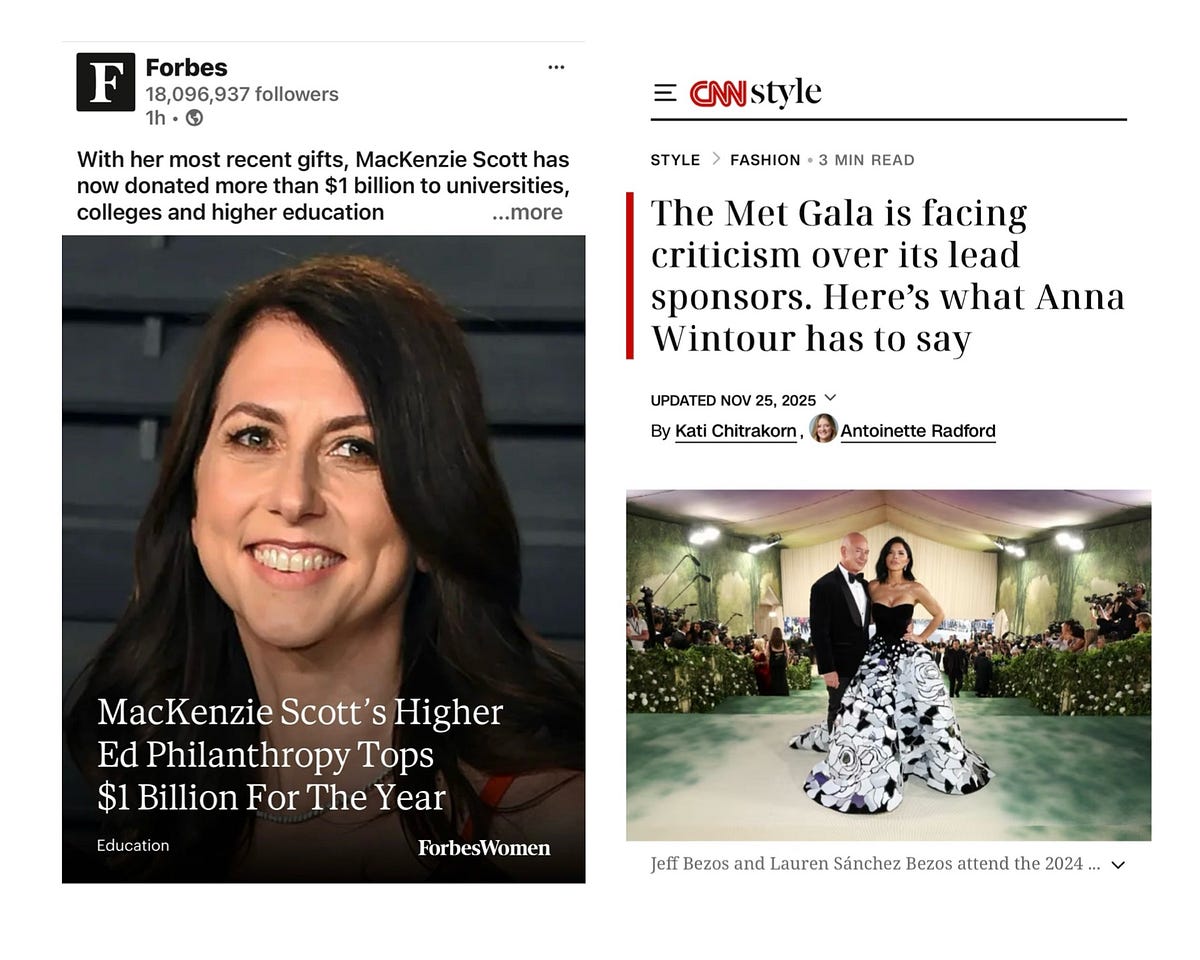 Quiet Money vs. Loud Money : Why MacKenzie Scott Makes Lauren Sánchez ...