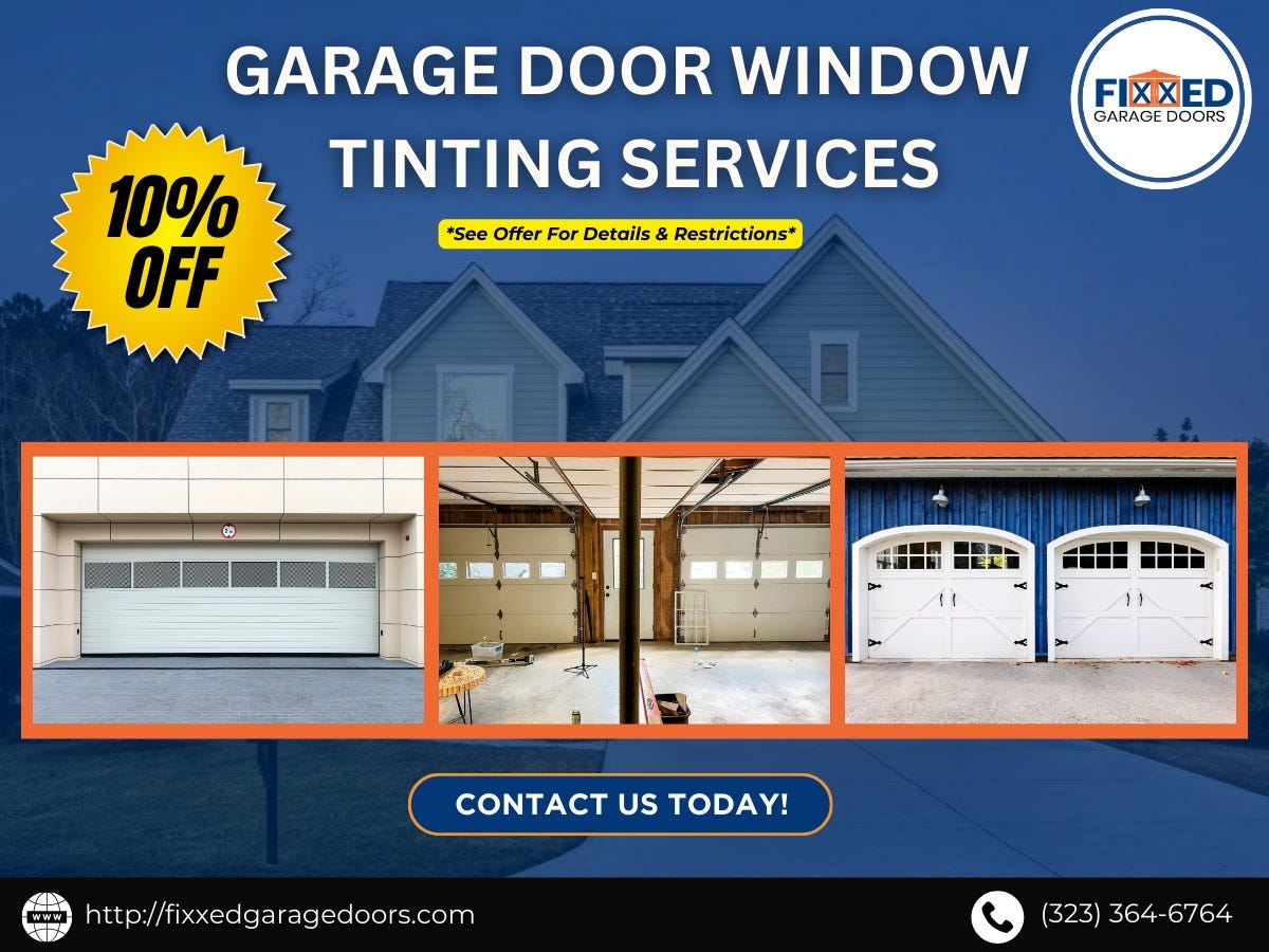 Garage door window tinting services - Kris Borday - Medium