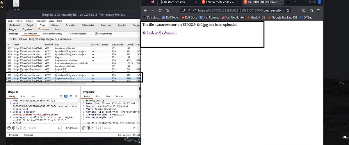 PortSwigger File upload vulnerabilities labs | by syedamehak | Nov, 2024 | Medium