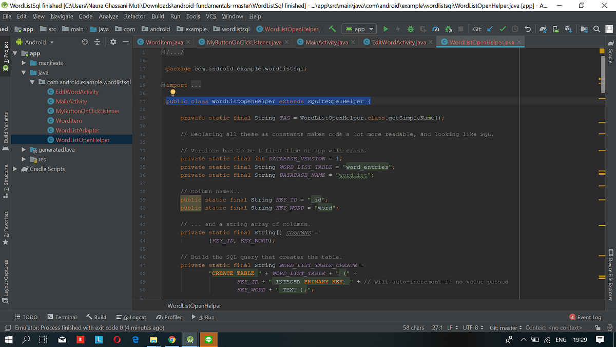 Android Fundamental. 10.1A: Database SQLite | by naura ghassani | Medium
