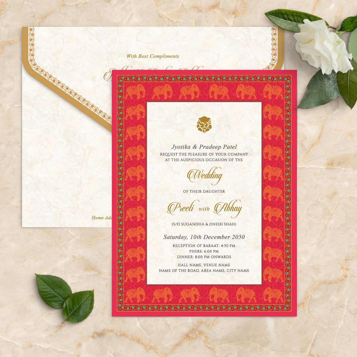 Designer Wedding Card - Hello Wedding Card Co. - Medium