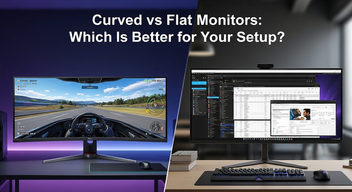 Curved vs Flat Monitors | Pros, Cons Buying Guide | Medium