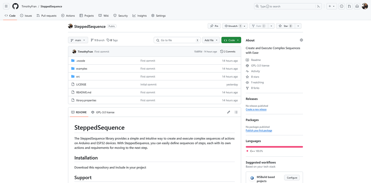I just created my first Arduino library | by Timothy Franceschi | Level Up Coding