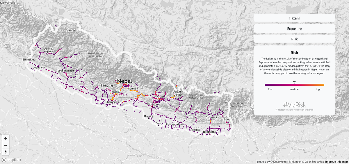 Explore and communicate landslides risk in Nepal using interactive maps ...