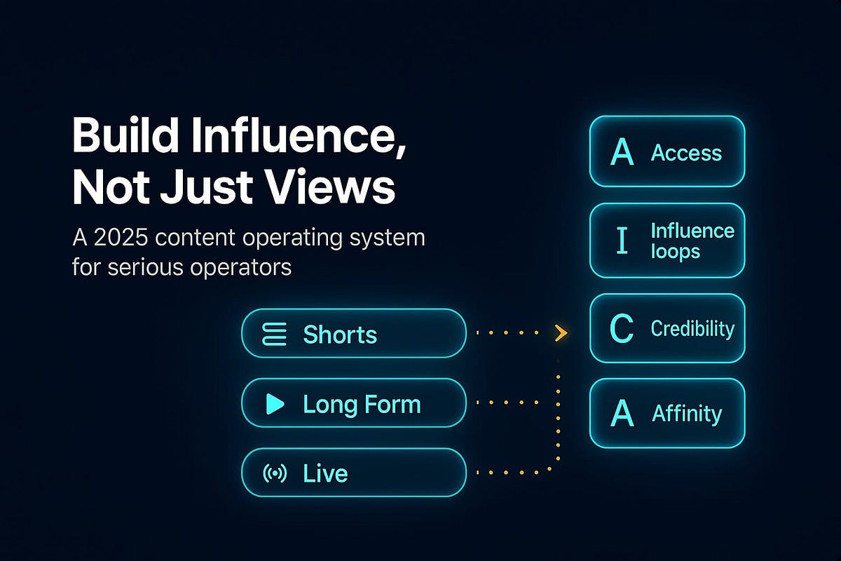 Build Influence, Not Just Views: A 2025 Content Operating System | by ...