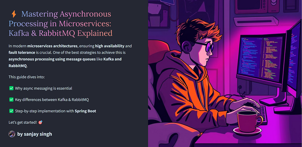 ⚡ Mastering Asynchronous Processing in Microservices: Kafka & RabbitMQ ... ⚡ Mastering Asynchronous Processing in Microservices: Kafka & RabbitMQ ...