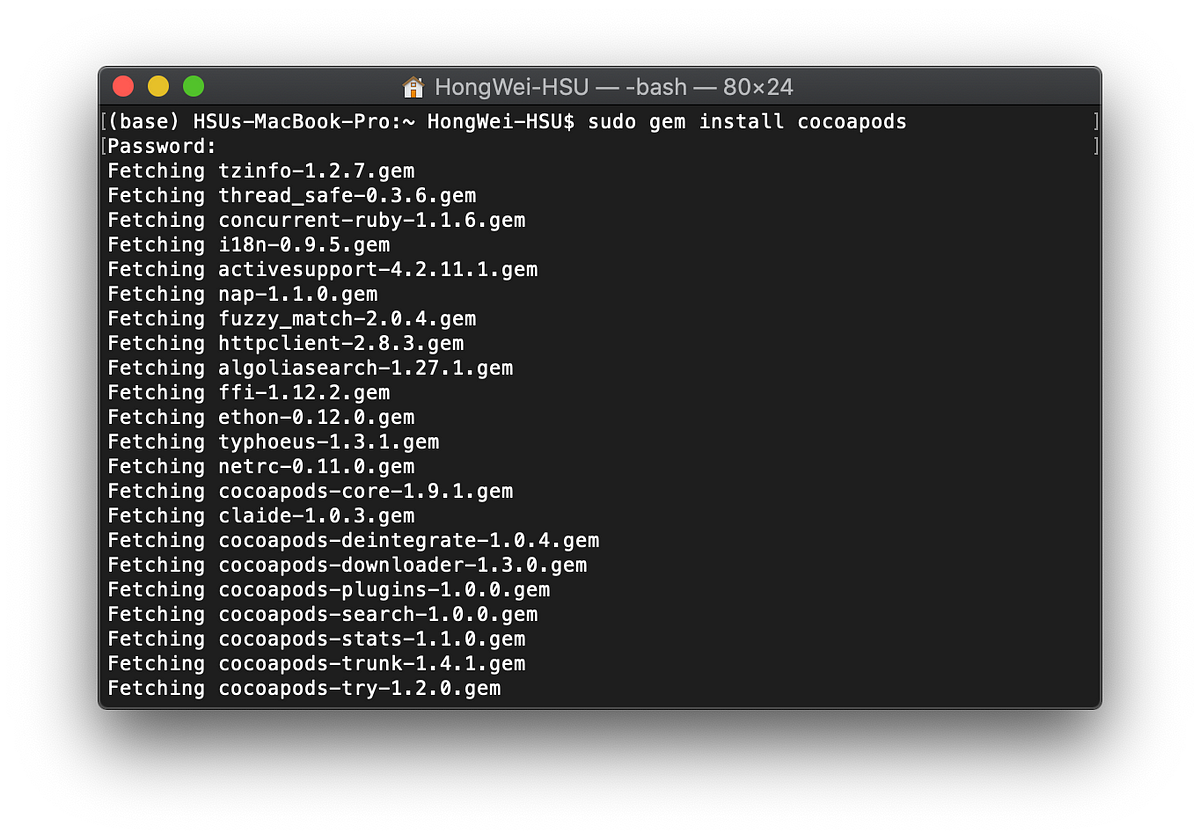 Installing Cocoa Pods 紀錄安裝cocoa Pods，並且在專案中建立pods File的過程。 By 許宏瑋 彼得潘的 Swift Ios App 開發教室