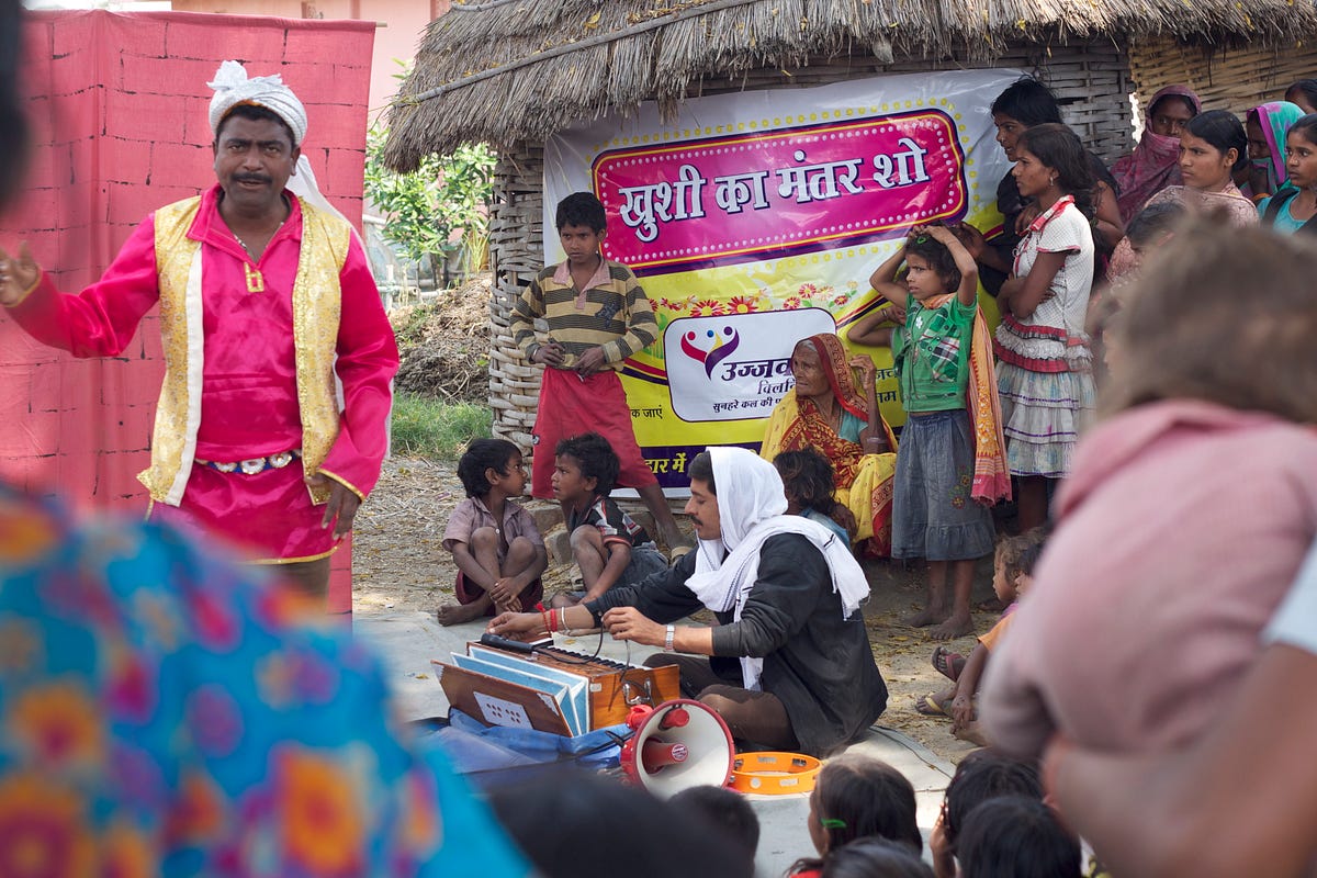 Entertaining, Educating. Street theater and mobile video… | by Project Ujjwal | Medium