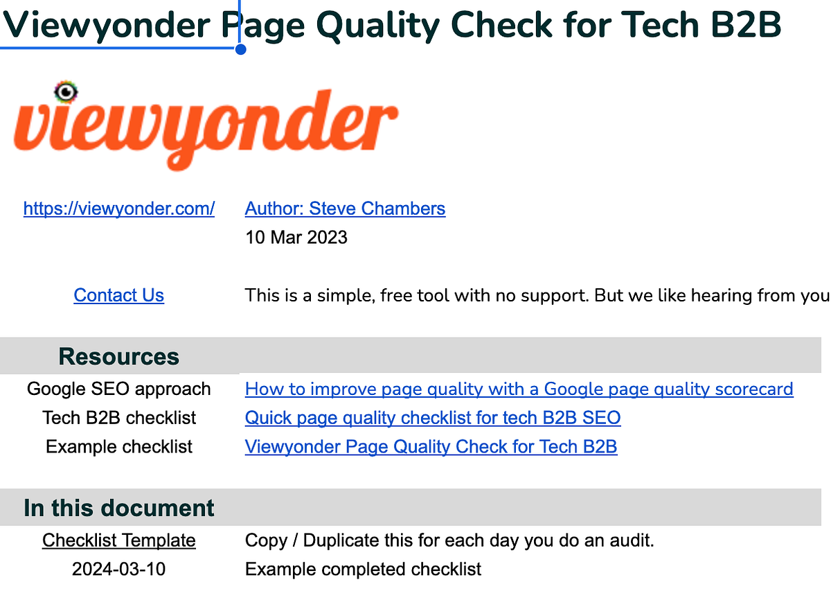A Simple and Easy Google Page Quality tool for tracking quality | by ViewYonder | Mar, 2024 | Medium