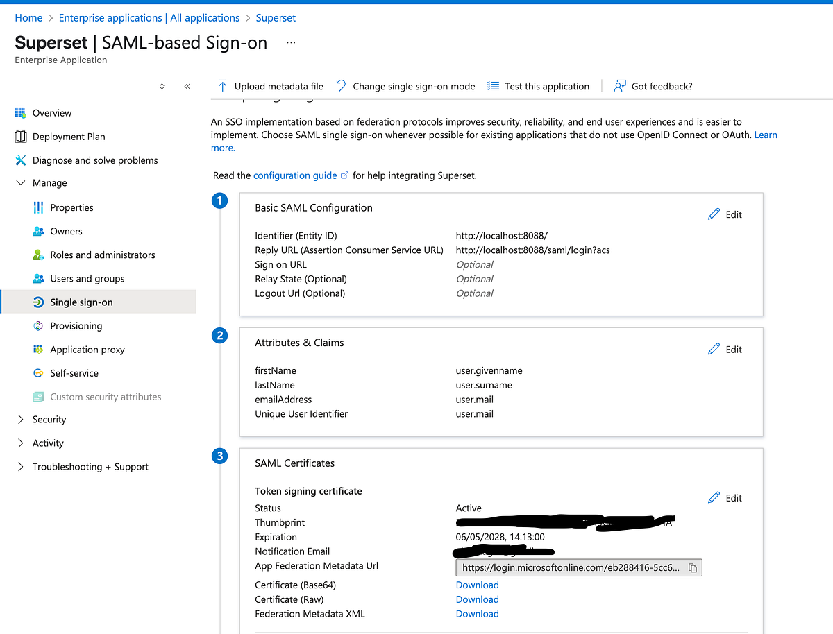 Secure Apache Superset with SAML: Custom Integration with Azure ADFS or any SAML provider | by ...