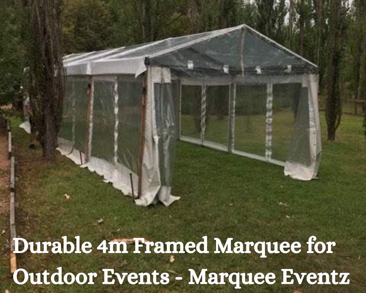 Durable 4m Framed Marquee for Outdoor Events — Marquee Eventz ...