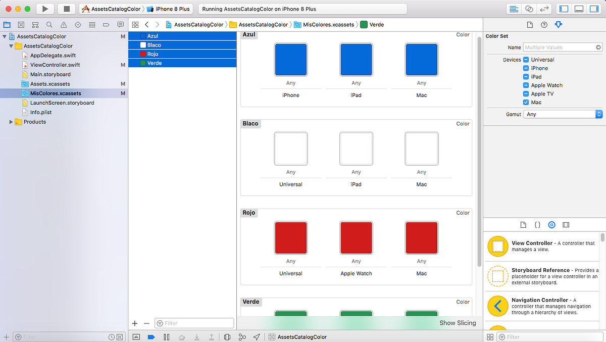 Cómo Crear un Asset Catalog de Colores en Xcode 9 y Swift 4 | by Juan ...
