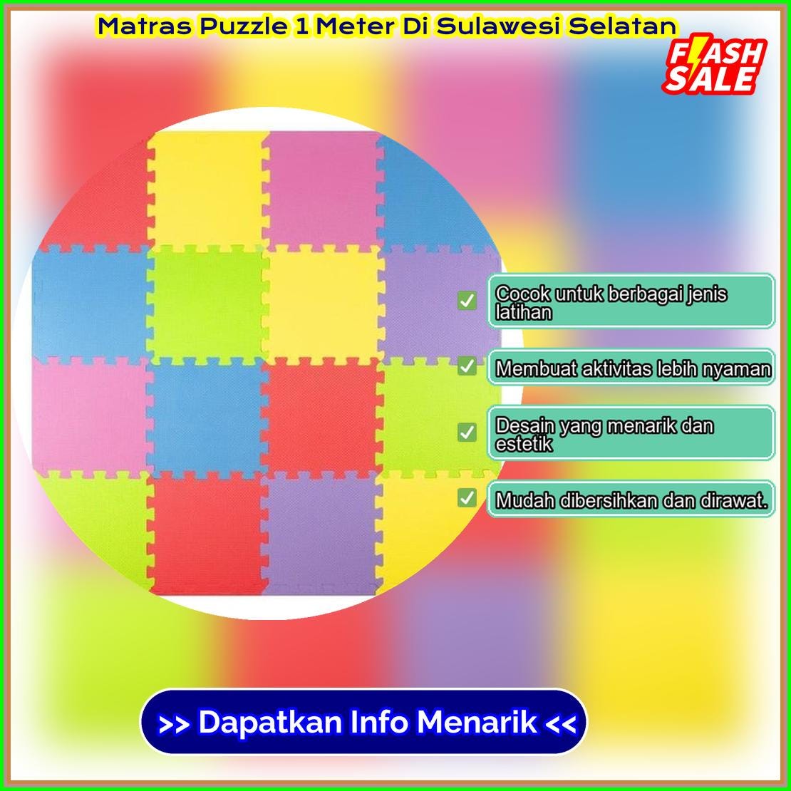 Matras Puzzle 1 Meter Di Sulawesi Selatan - Matras Pabrik - Medium