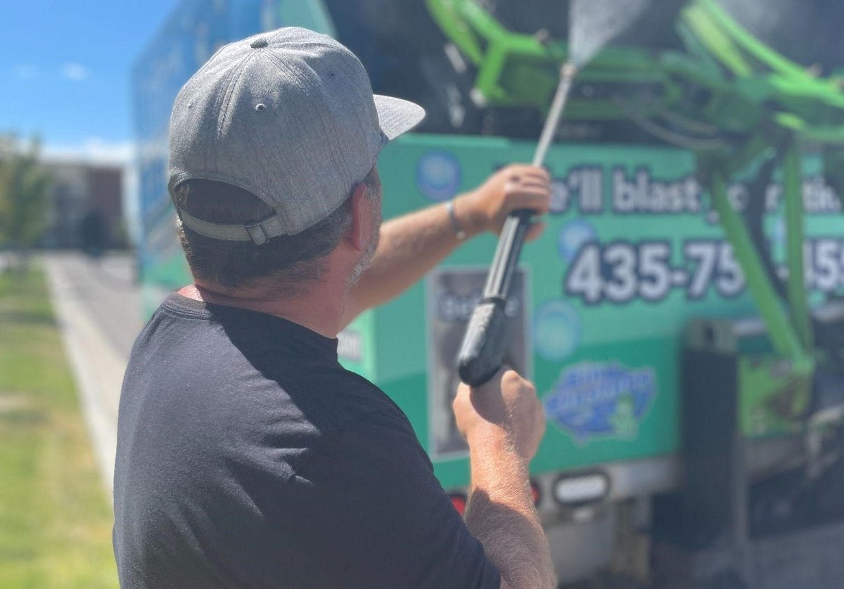 Trash Can Cleaning Service in Sandy | Bin Blasters - John David - Medium