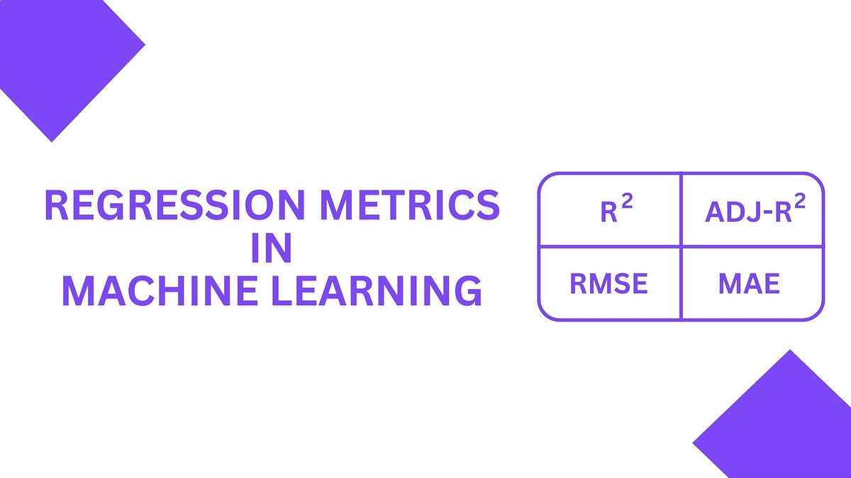 Regression Metrics in Machine Learning | by Yesh Damania | Medium