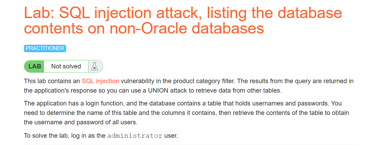 Sql Injection Attack Listing The Database Contents On Non Oracle
