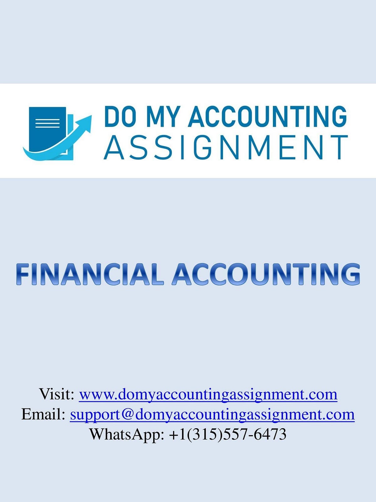 Check out my Financial Accounting Sample Work! Let me Do Your ...