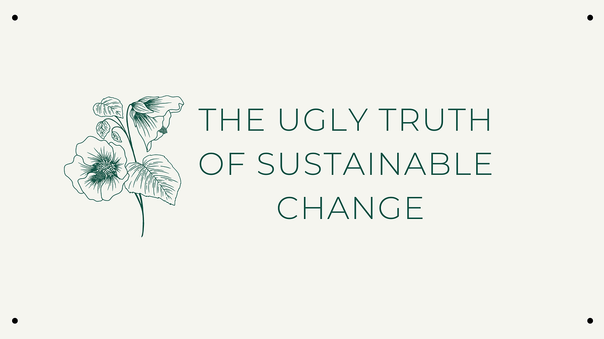 The Ugly Truth of Sustainable Change | by Taylor Hebble | Medium