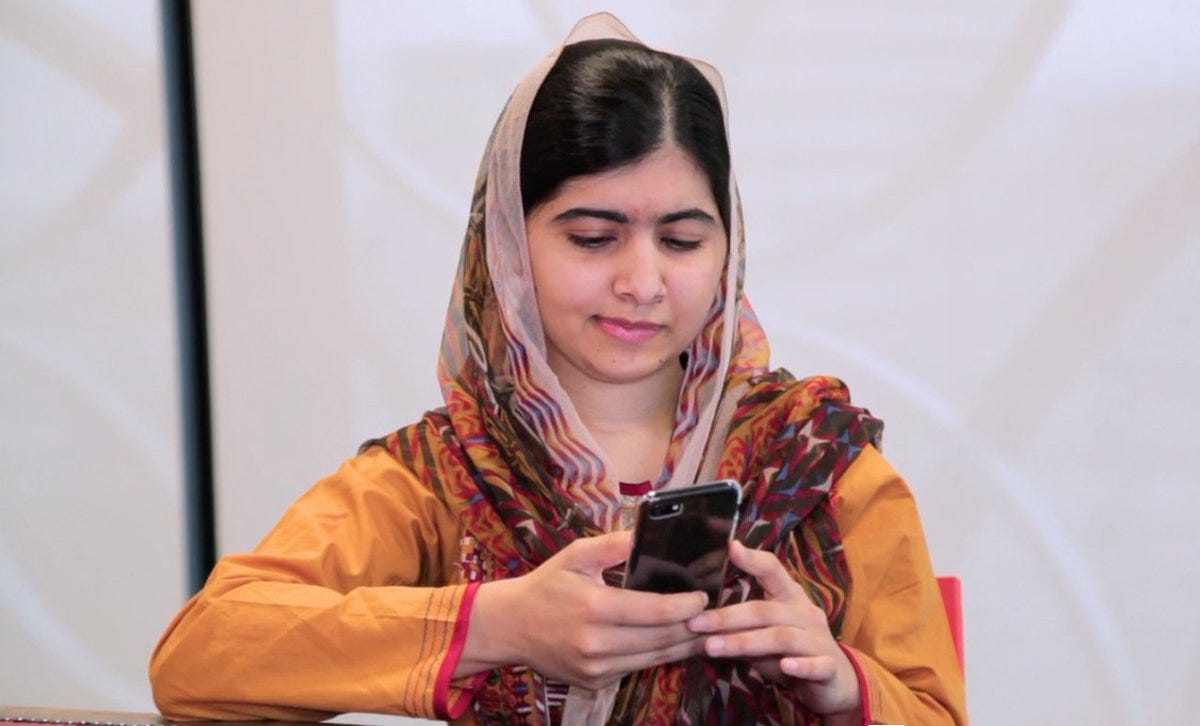 “I’m so proud of you for your courage and determination.” — Malala ...