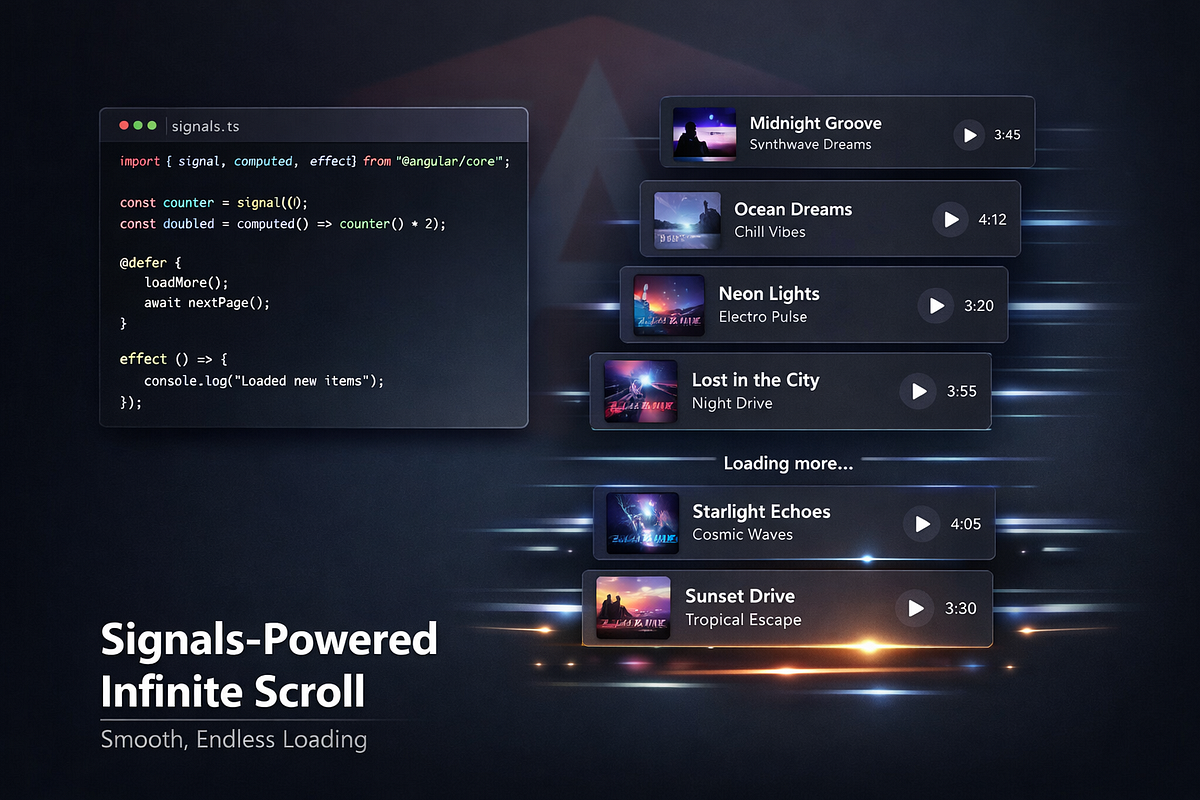 Creating a “Spotify-Style” Infinite Scroll Using Angular Signals | by CodePulse | Jan, 2026 ...