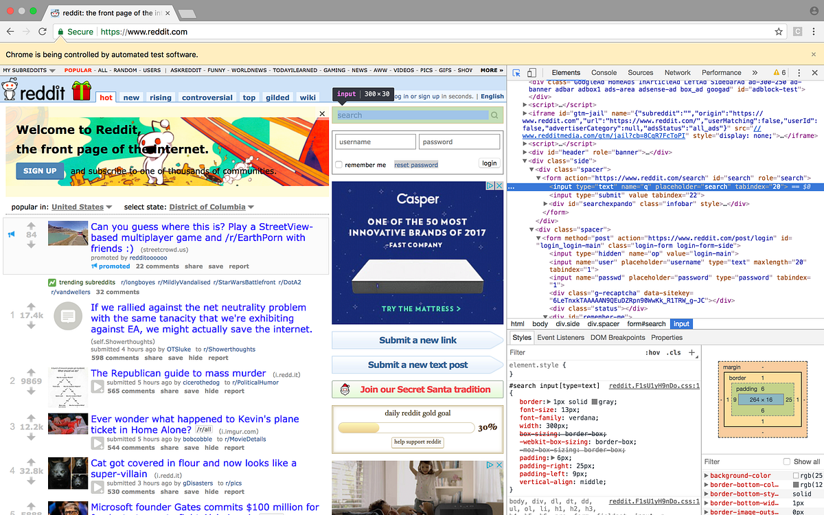 How to collect data through Web Scraping using Selenium | by Dale Wahl ...
