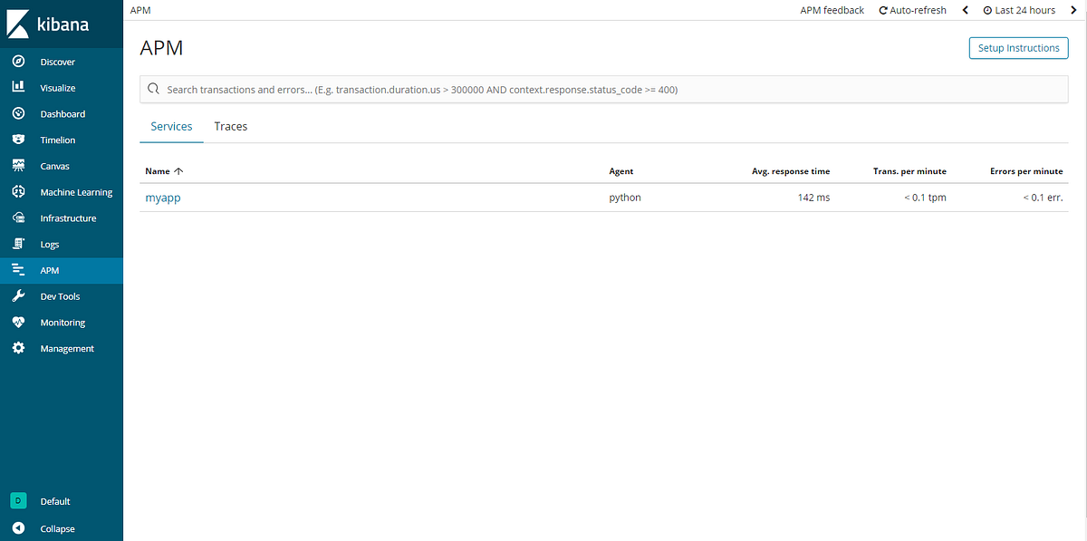 Fetching APM (Application Performance Metrics) for the Python Flask Application with ...