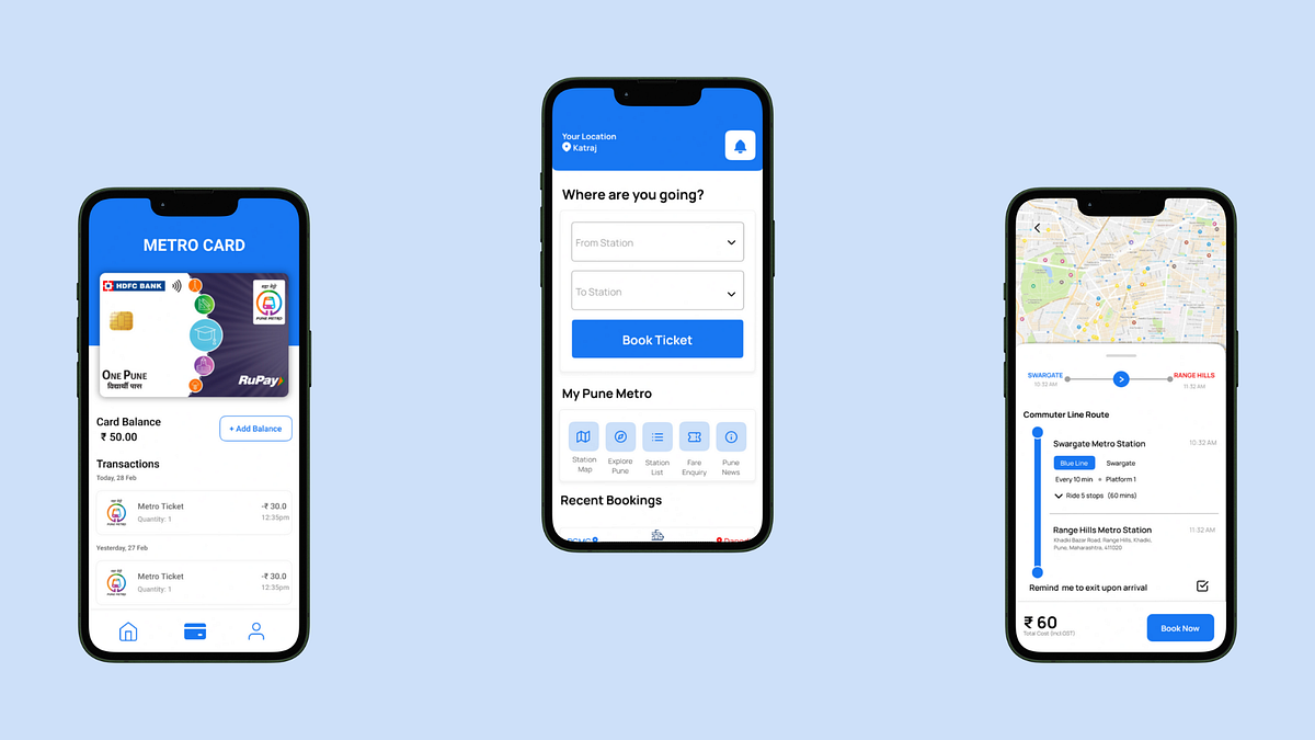 Pune Metro App Redesign: Enhancing User Experience for Commuters | by ...
