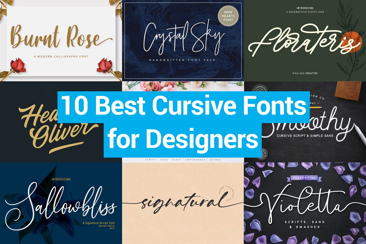 10 Best Cursive Fonts for Designers in 2022 | Ebaqdesign™