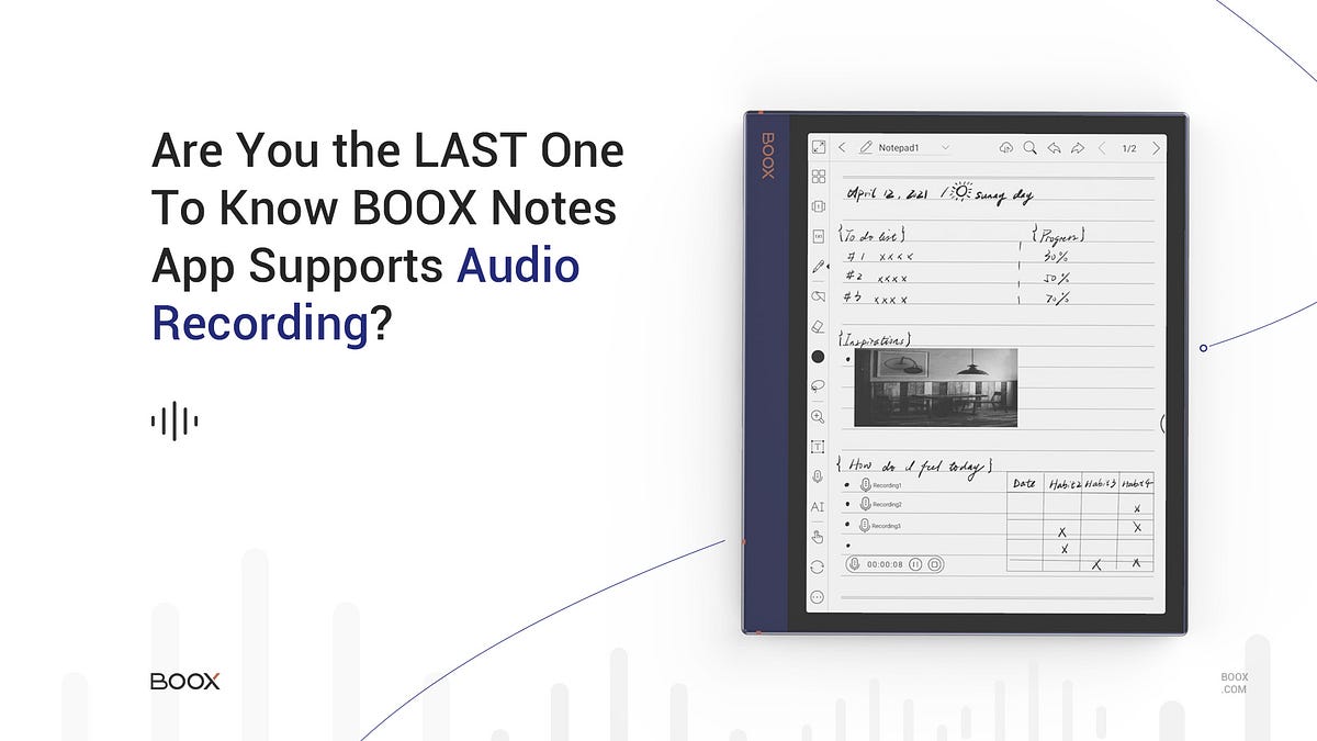 Are You the LAST One To Know BOOX Notes App Supports Audio Recording ...