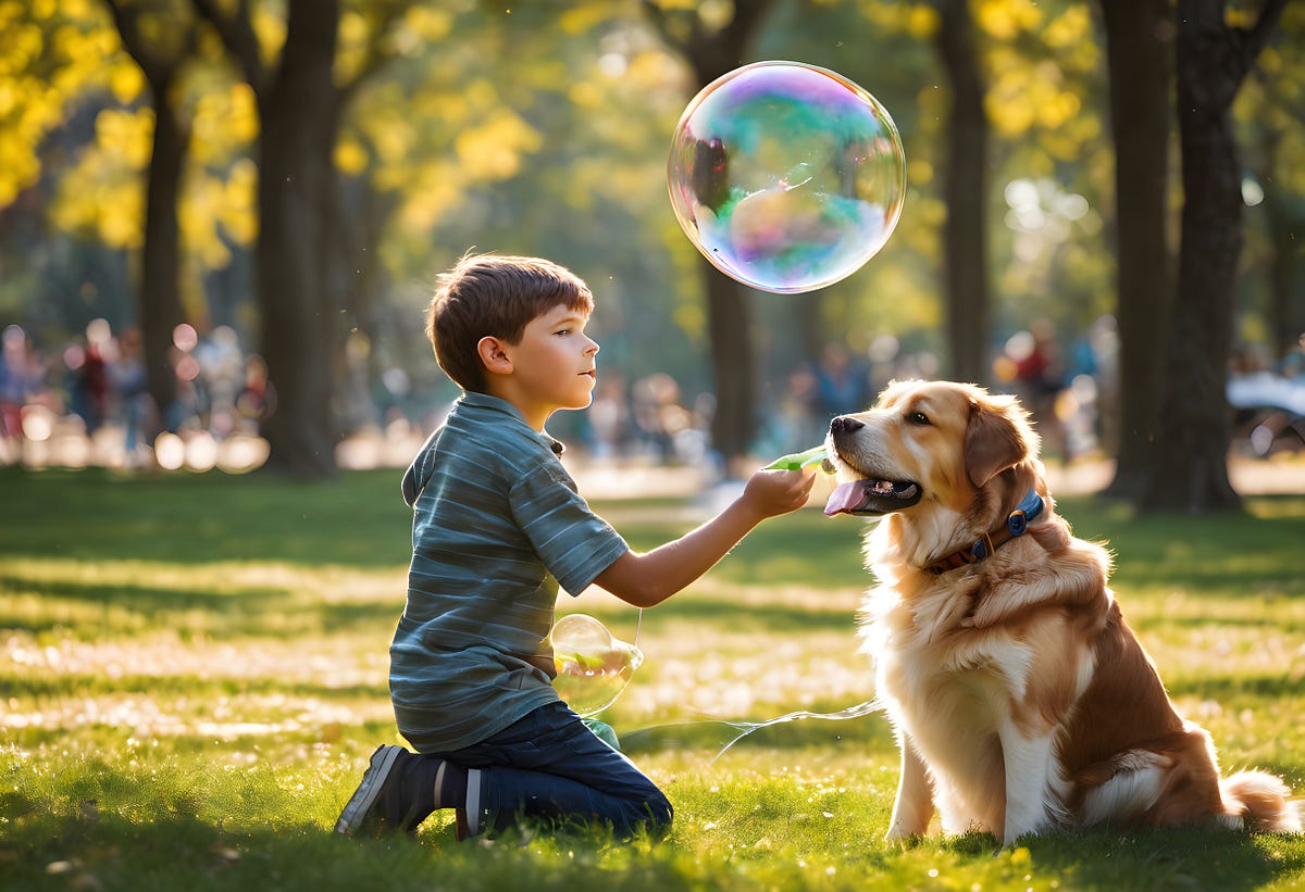 Sam and Buster’s Bubble Trouble. Today’s random word: hesitate | by ...