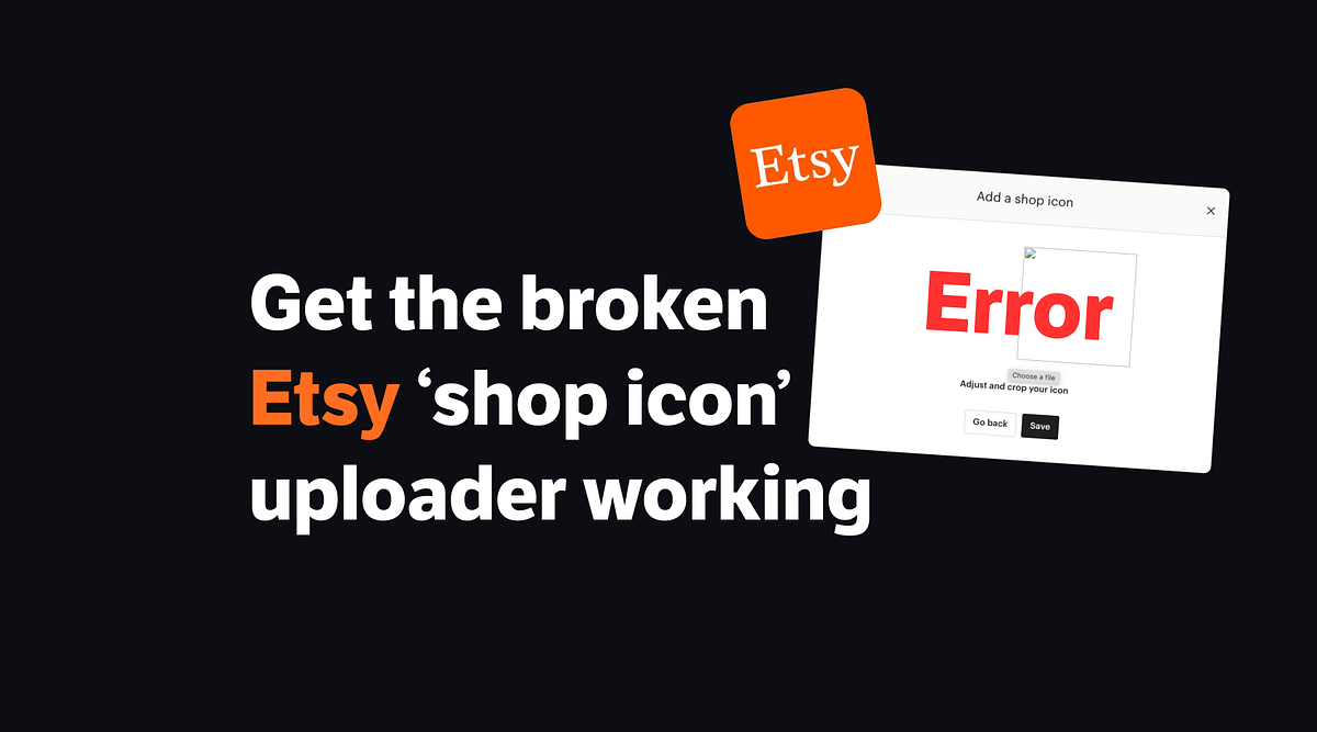 How to update your Etsy store shop icon when the image uploader is ...