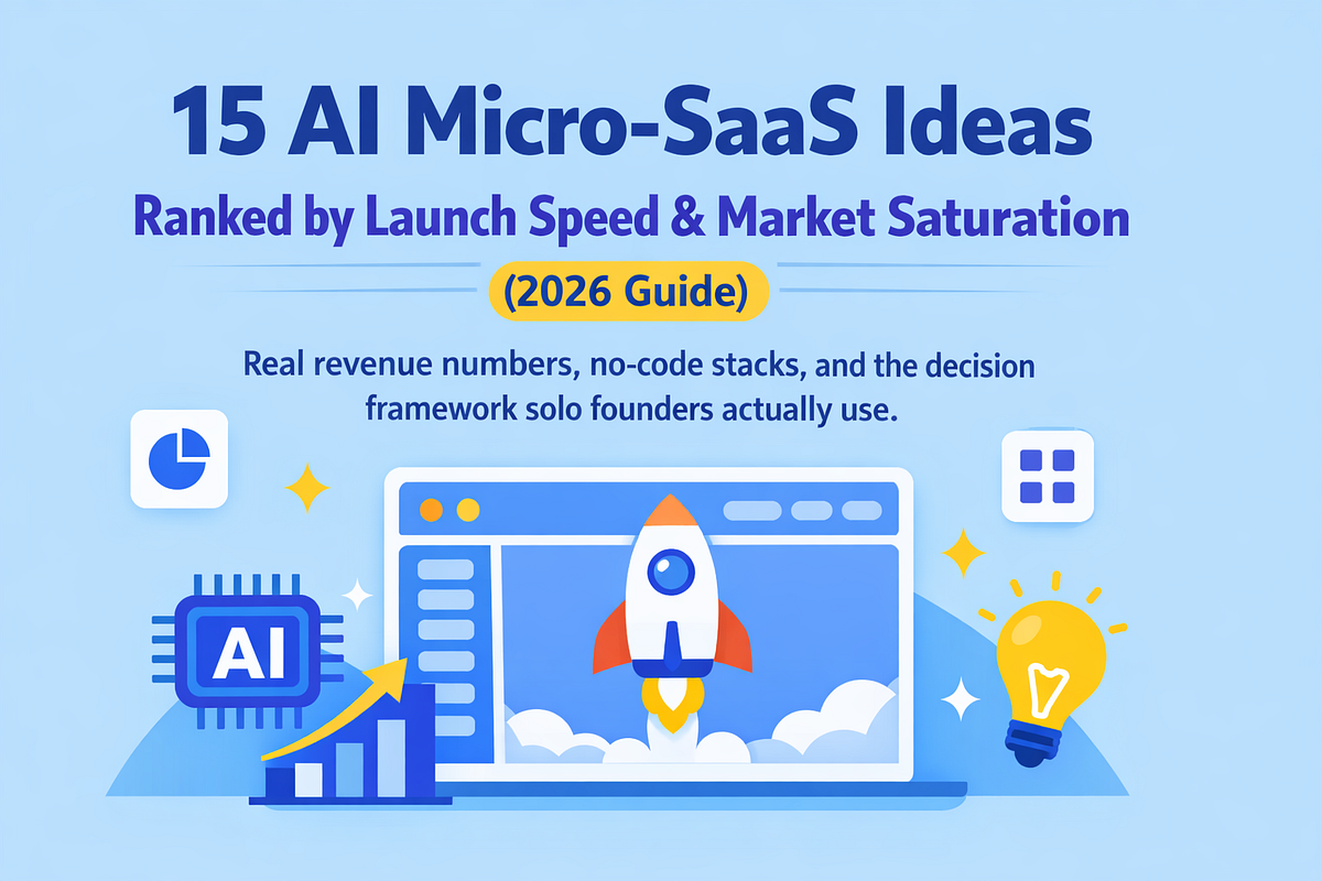15 AI Micro-SaaS Ideas Ranked by Launch Speed & Market Saturation (2026 ...